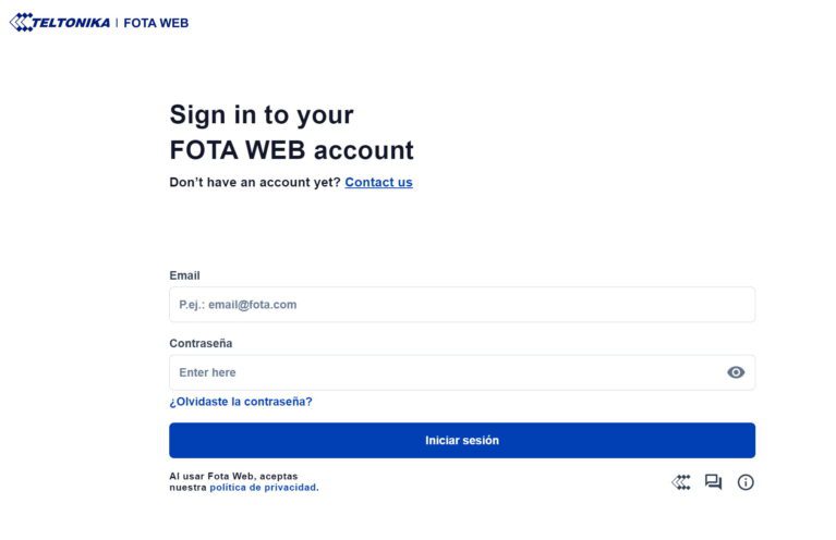 Configurar teltonika con Fota web - Mundogps